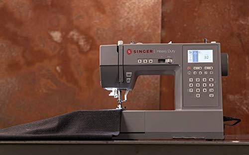 Singer Heavy Duty 6800C Sewing Machine with 586 Stitch Applications and LCD Screen Display (Gray)