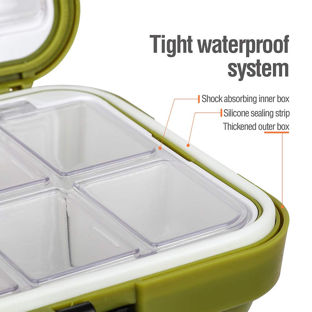 Zxiuzhen Lure Boxes, Fishing Accessory Box, Visibility Transparent Cover, Double Lock Design, Stainless Steel Hinge Shaft, Split Inner Warehouse, Camping Tools, for Fishing Tackle Storage