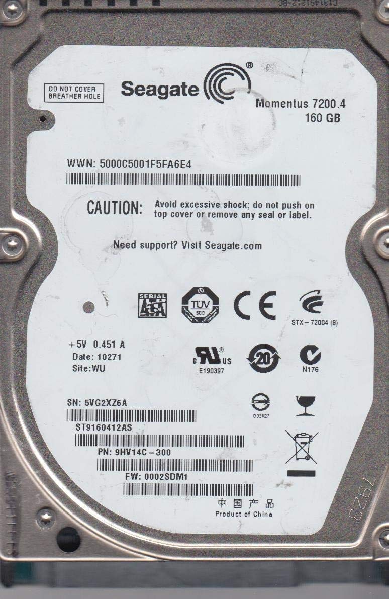 Seagate ST9160412AS 160.0GB 10K SATA 2.5 3Gbps Hard Drive
