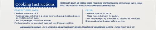 SeaPak Jumbo Butterfly Shrimp with Oven Crispy Breading, Delicious Seafood, Frozen, 9 oz