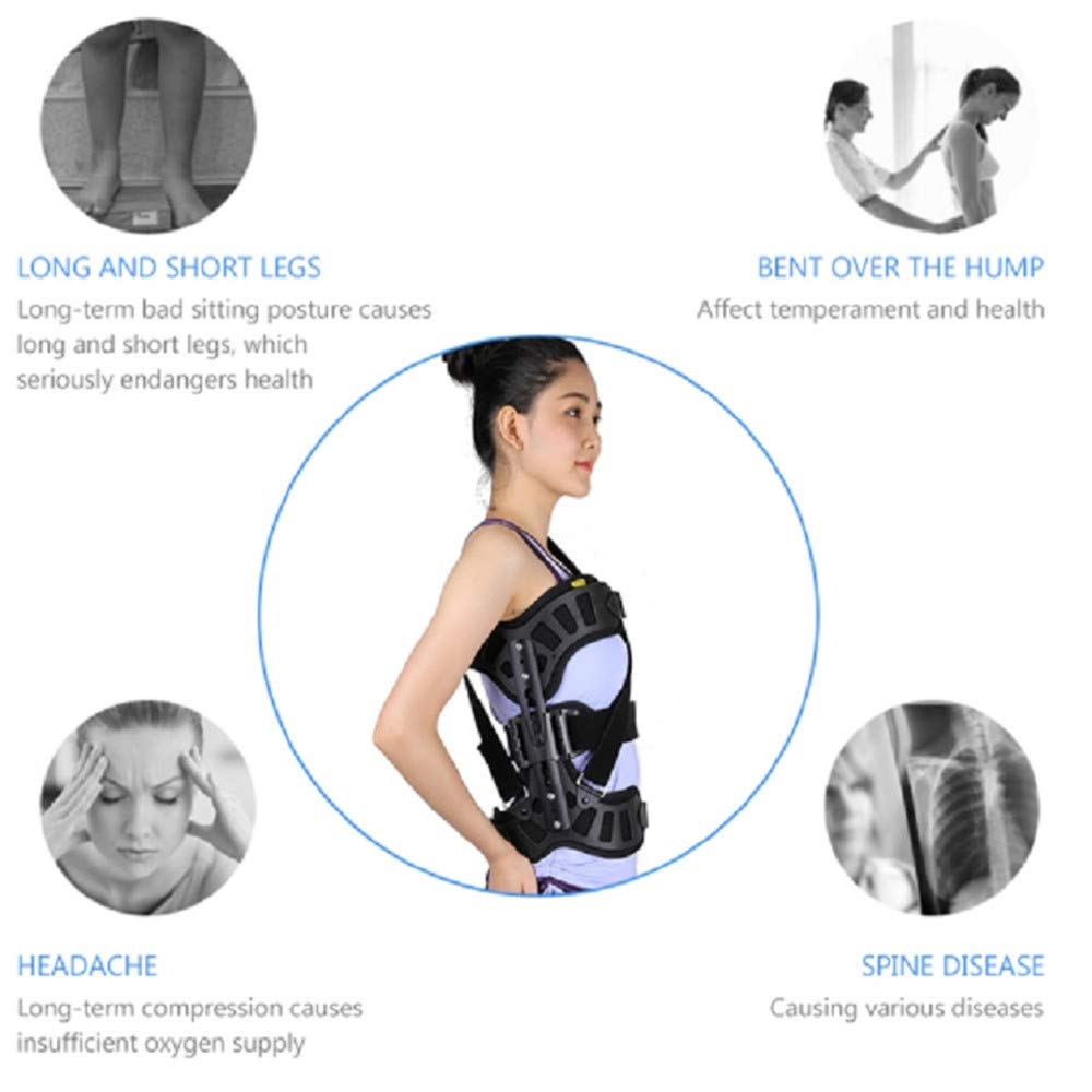 Scoliosis Posture Corrector Adjustable Spinal Auxiliary Orthosis for Back Postoperative Recovery Men and Women Adults