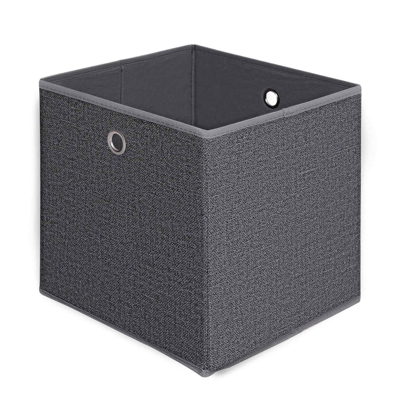 SONGMICS Cube Storage, 6-Cube Bookcase, Ladder Storage Unit with 3 Storage Boxes, DIY Closet Organizer, Sturdy Metal Frame, Includes Rubber Mallet, 41.4 x 11.8 x 41.4 Inches, Black ULSN23BK