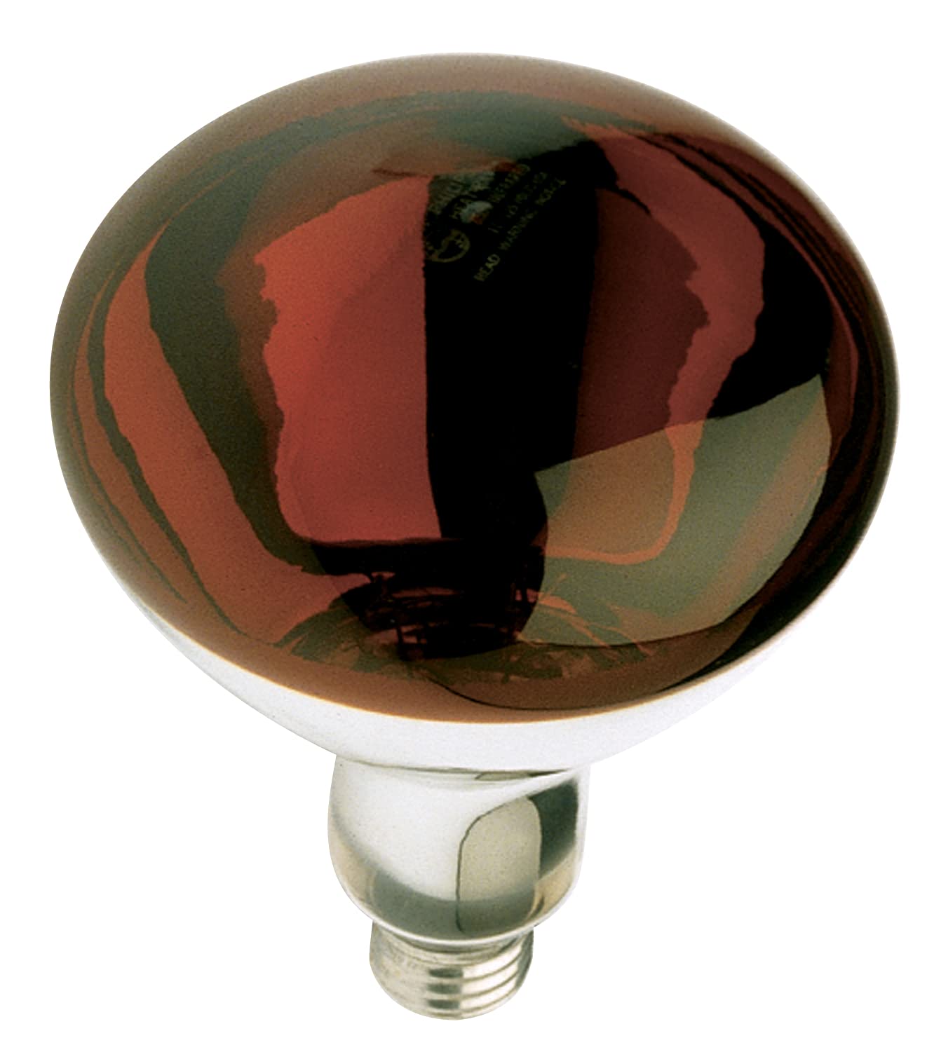 Satco S4884 120V 250 Watt R40 Medium Base Shatterproof Heat Lamp, Red