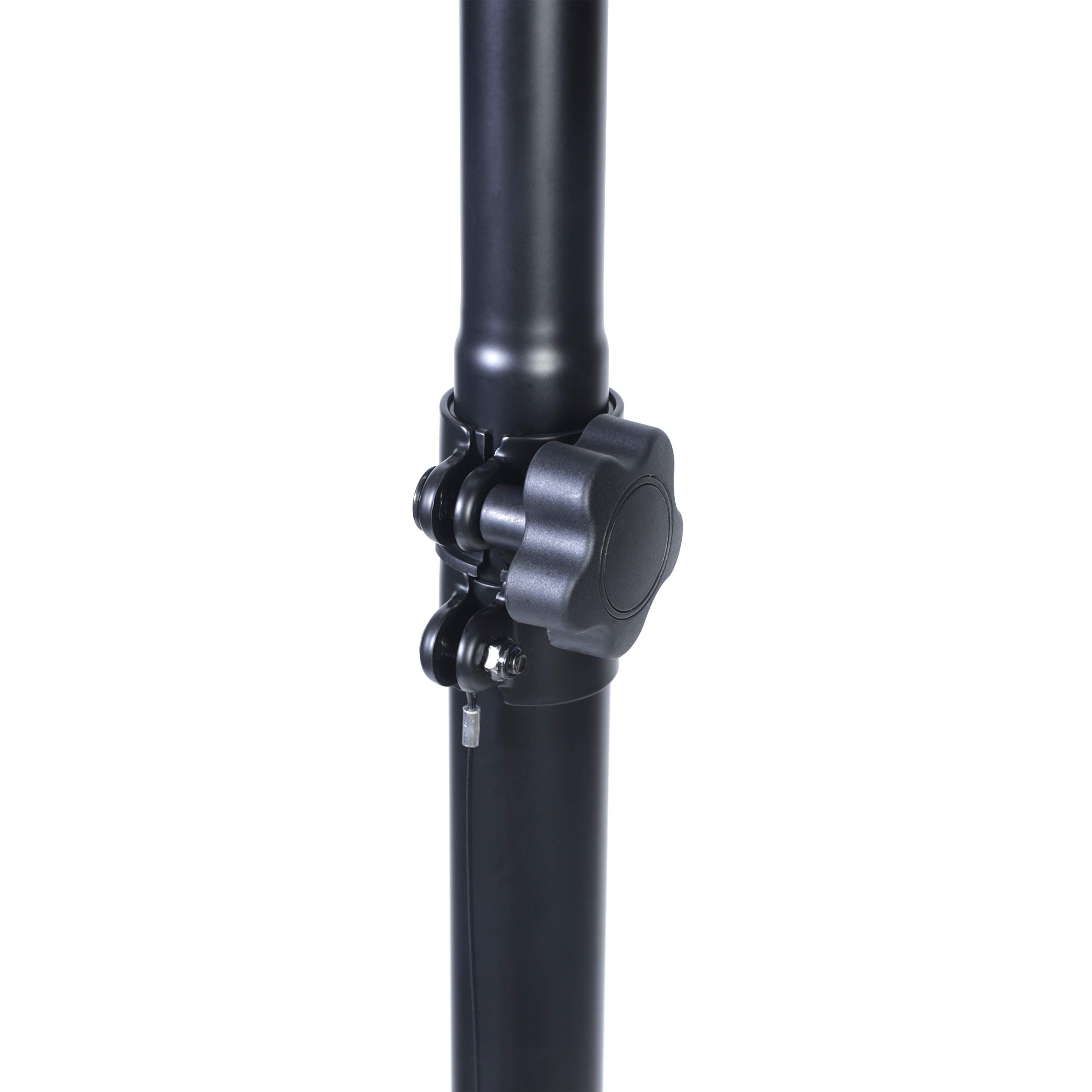 Universal Speaker Stand 6.65 ft DJ Mount PA Loudspeaker Holder Heavy Duty Tripod w/Adjustable Height from 46β to 80β Rated at 150 pounds Steel Insert Safety Pin Locking for Stability