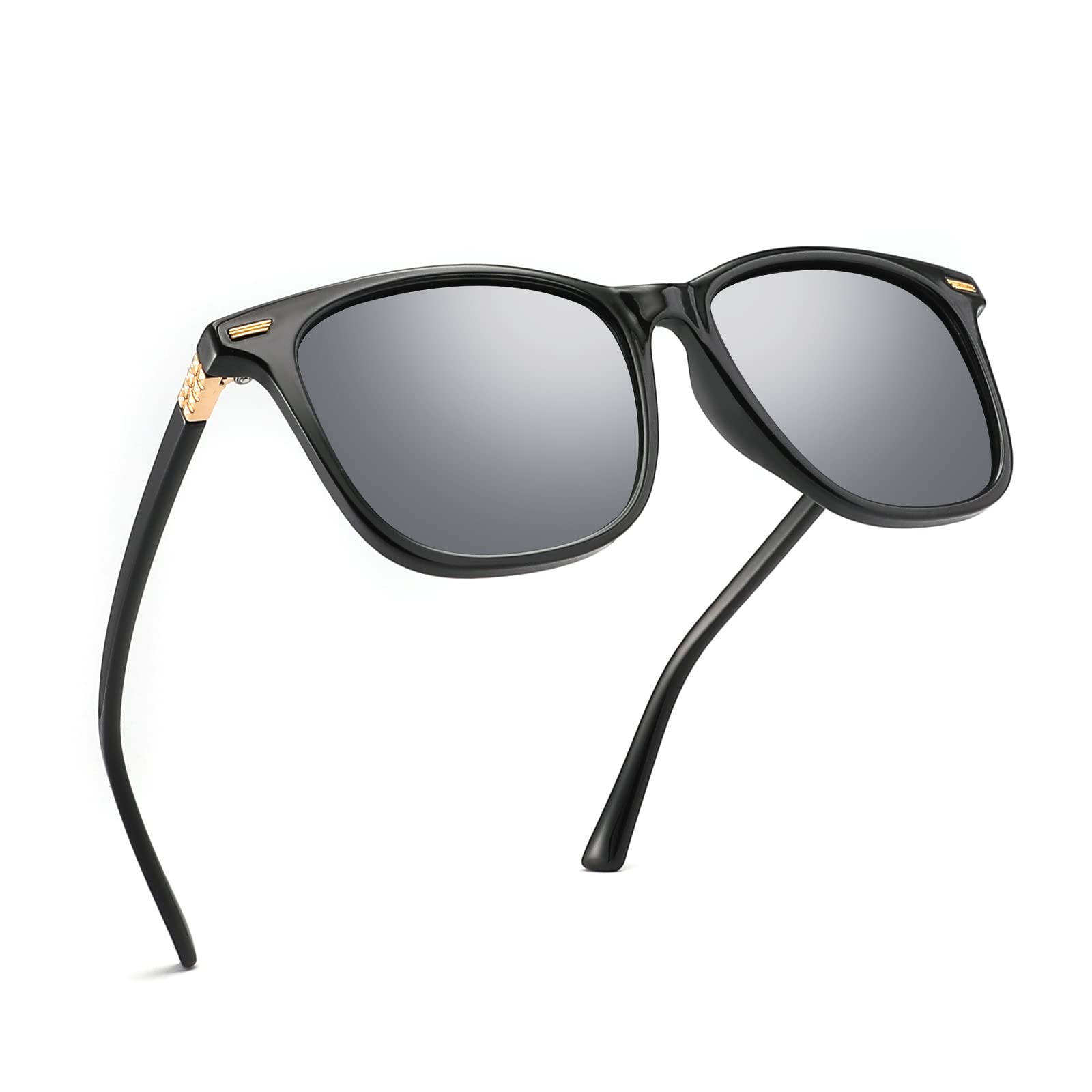 SIPHEW Classic Square Polarized Sunglasses for Women UV400 Protection Outdoor Sunnies