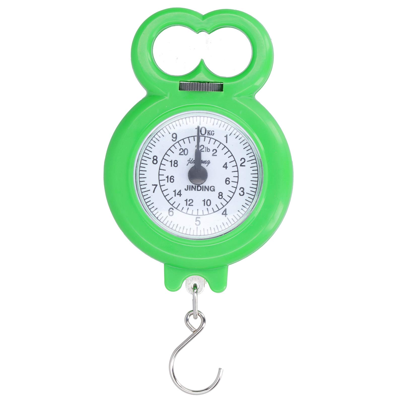 Velaurs Fishing Scale, Spring Practical Hanging Hook Scales, Fishing for Measuring Shopping Weight(Green)