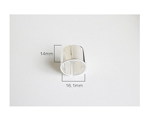 SILBERTALE 14mm Wide 925 Sterling Silver Plain Big Adjustable Open Finger Ring Cuff Thumb Ring Band Fits US Size 5-7