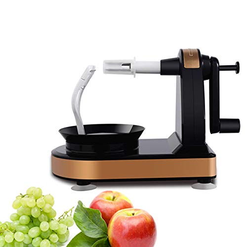 Saturey Peeler Potato Peelers Fruit Peeler New Creative Peeling Multifunction Manual Fruit Peeler Machine Cutting Apple Artifact Kitchen Tools Vegetable Peeler Fruit Peeler (Color : Black)