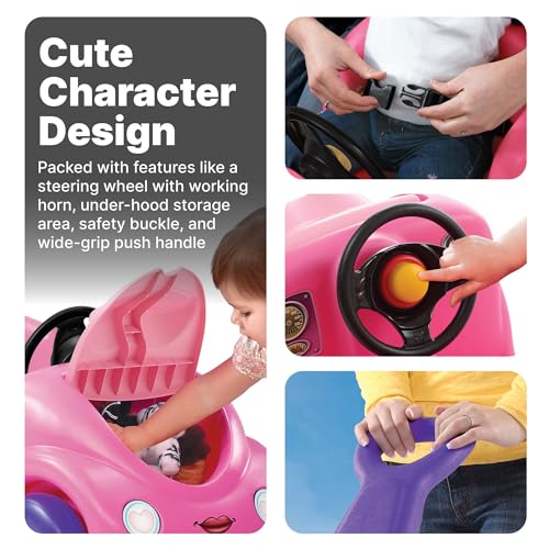 Step2 Push Around Buggy Kids Push Car, Ride On Car with Seat Belt and Horn, Toddlers 18 - 36 Months, Max Weight 50 lbs., Easy Storage, Ideal Stroller Substitute, Pink