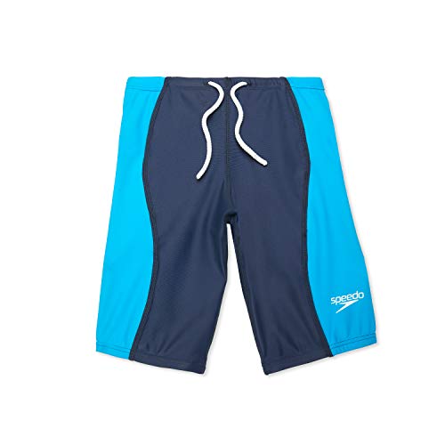 Speedo Boy's Swimsuit Jammer Begin to Swim Solid , Washed Navy , 10