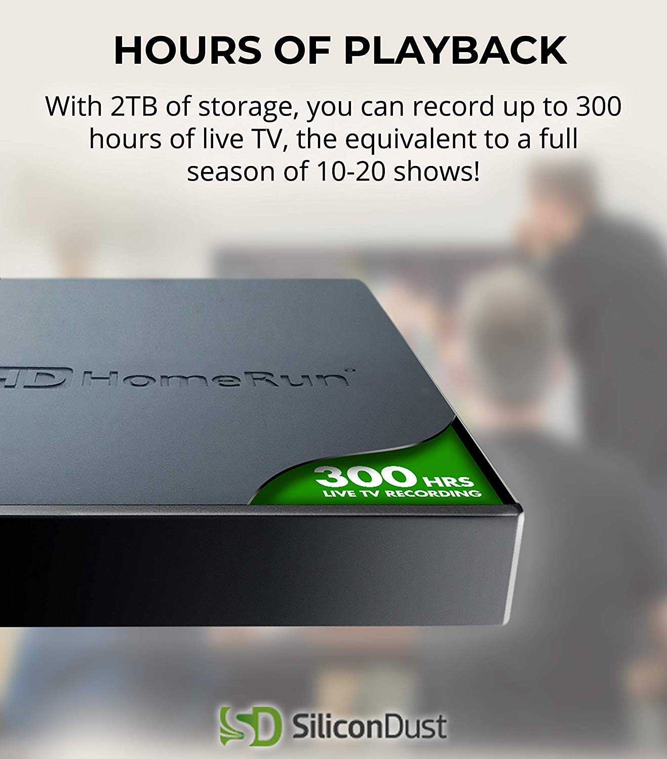 SiliconDust HDHomeRun Servio 2TB Expansion Adds 300+ Hours TV Recording (HHDD-2TB)