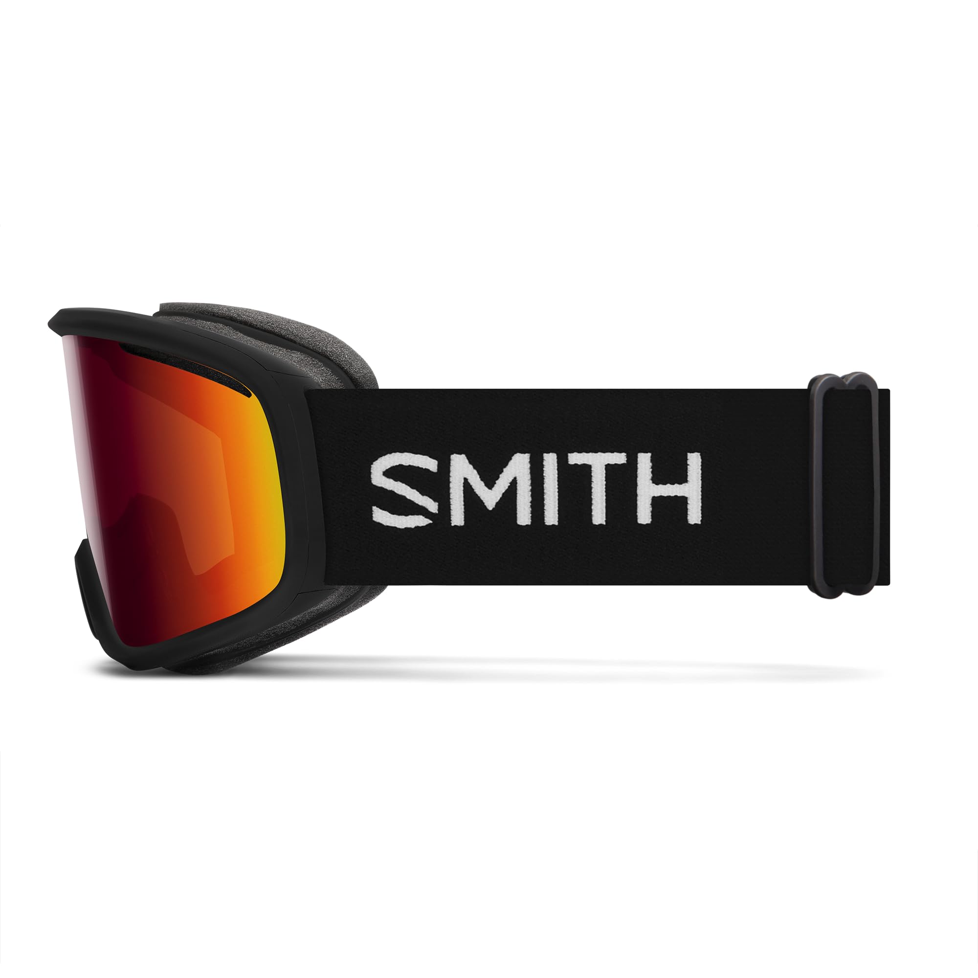 SMITH Vogue Goggles for Women with Carbonic-x Lens – Performance Snowsports Goggles with Replaceable Lens for Skiing & Snowboarding – Black + Red Sol-X Mirror Lens