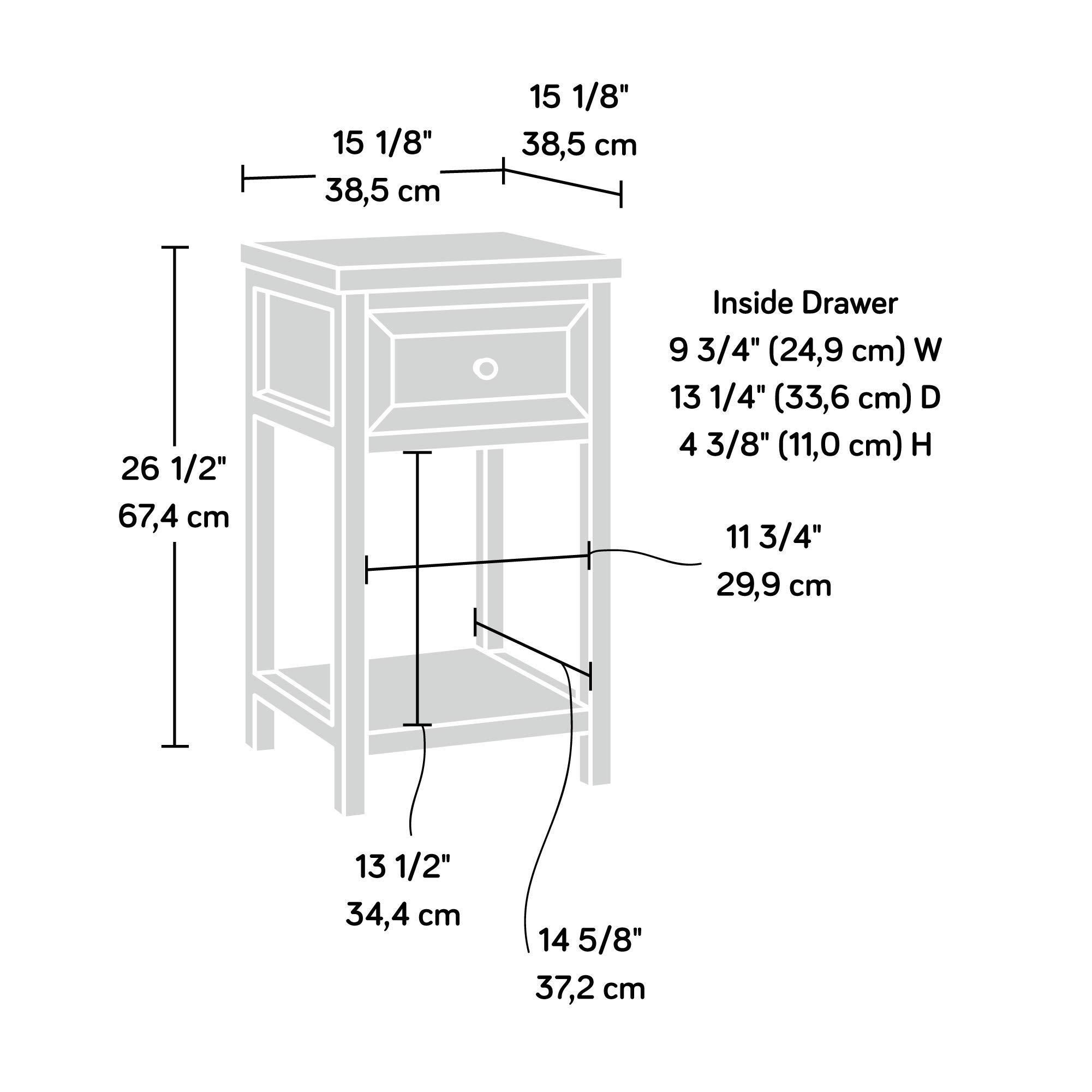 Sauder Cottage Road Side Table, Indigo Blue finish