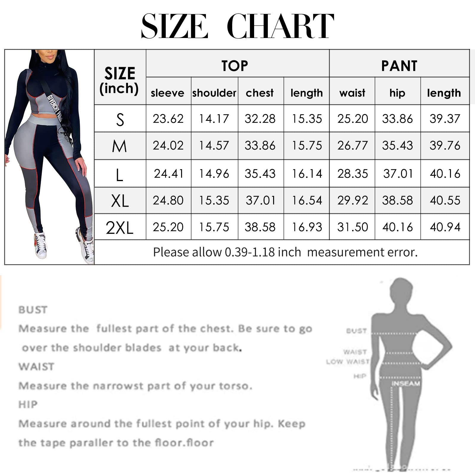 Women Two Piece Casual Sweatsuit- Bodycon Jumpsuit Patchwork Color Block Crop Top Pant Yoga Set Jogger Tracksuit Grey