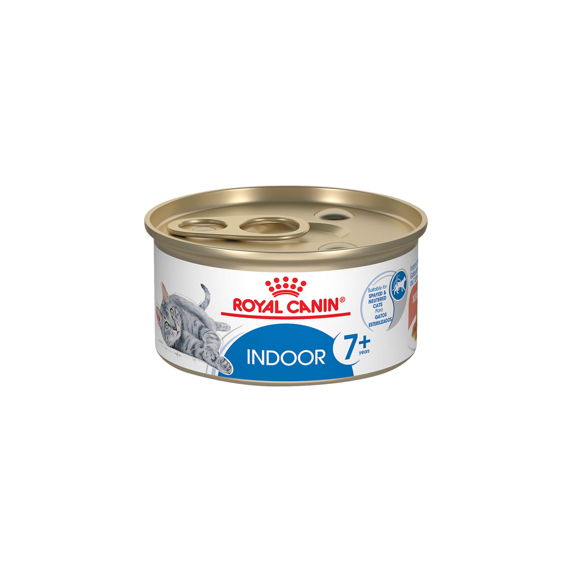 Royal Canin Feline Health Nutrition Indoor 7+ Morsels in Gravy Canned Cat Food, 3 oz can (24-count)