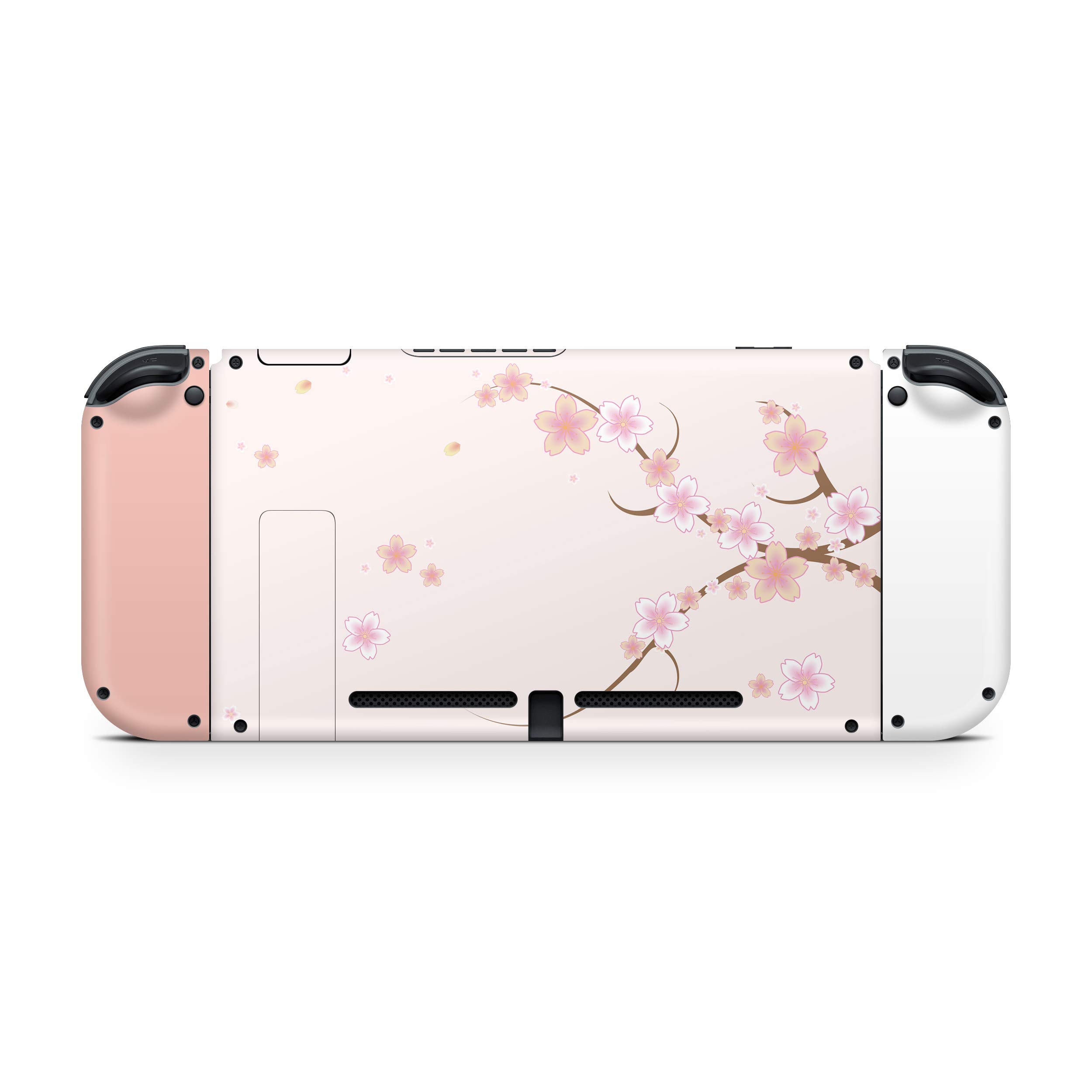 Tacky design Beige Skin Compatible with Nintendo Switch Skins Decal, Flowers Sakura Nintendo Switch Stickers Vinyl 3m Cute Pink Full Cover