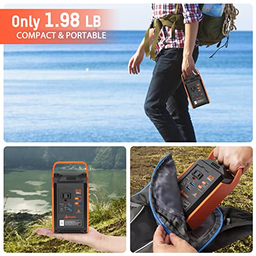 Takki 83Wh Portable Power Station with 60W Solar Panel Included for Camping