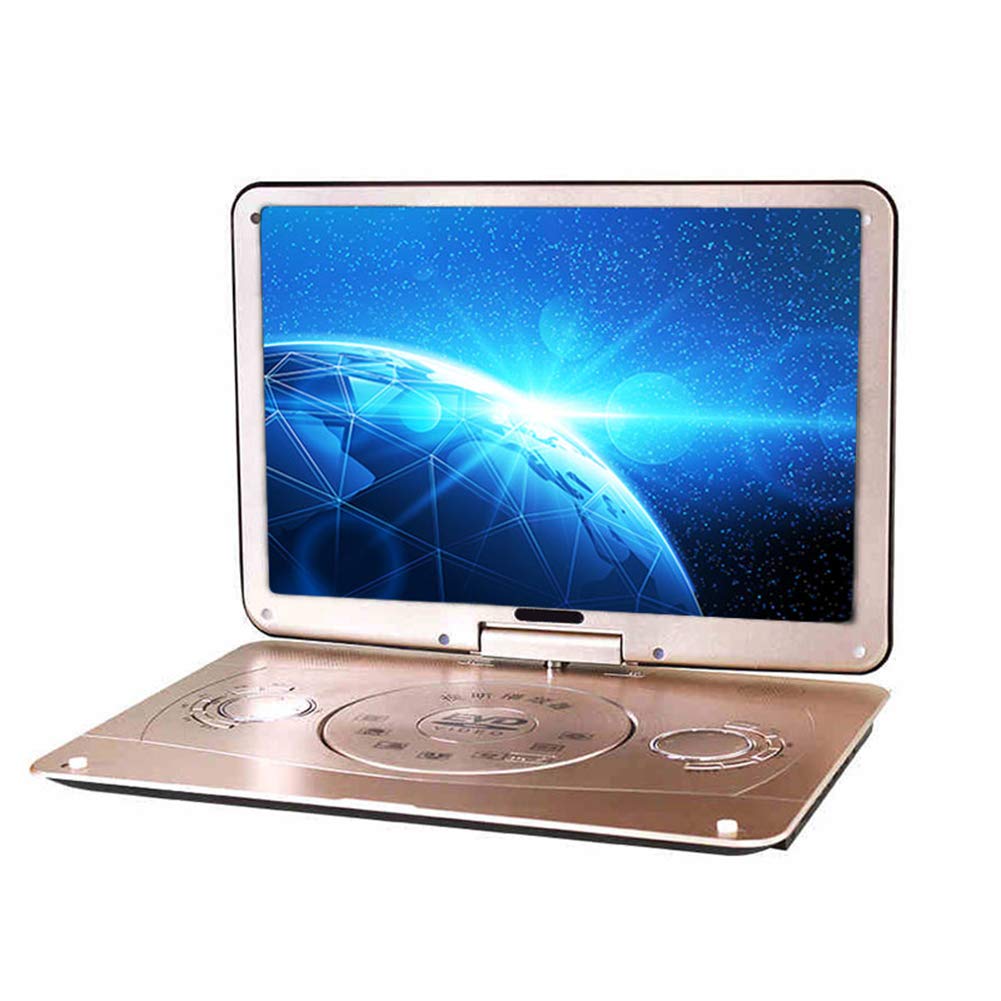 TJTZZ DVD Player, 18 Inch for Car Home Digital with HDMI in/Output,Built-in Rechargeable Battery Support 1080P MP4 Video, Sync Screen, AV Out/in, USB/SD Playback
