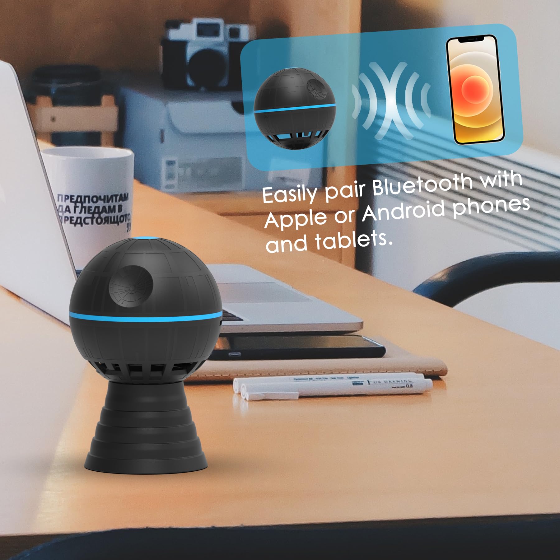 YFLSTR DS2 Wireless Bluetooth Speaker, Portable Bluetooth Speaker,1500mAh Battery 10 Hours Play time,5W Speaker Bluetooth 5.1,Star Wars Fans Gifts,for Home,Office,Outdoor,Party