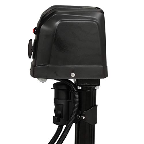 Seachoice Electric Trailer Jack w/Caster and 7-Way Connector, Max Load 1,500 Lbs., 6 in. Wheel Size, 10 in. Travel, Black