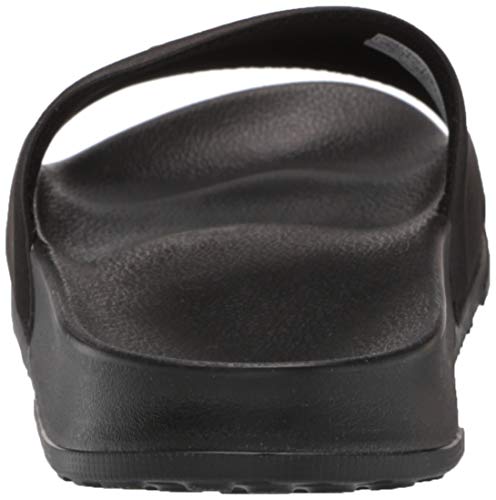 Speedo unisex adult Deck Slide Sandal, Black/White, 15 Women 13 Men US