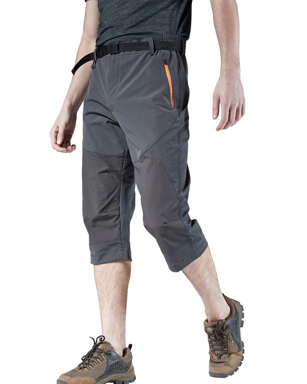Vcansion Men's Quick Dry Summer Lightweight Sports Casual Cargo Shorts Grey M