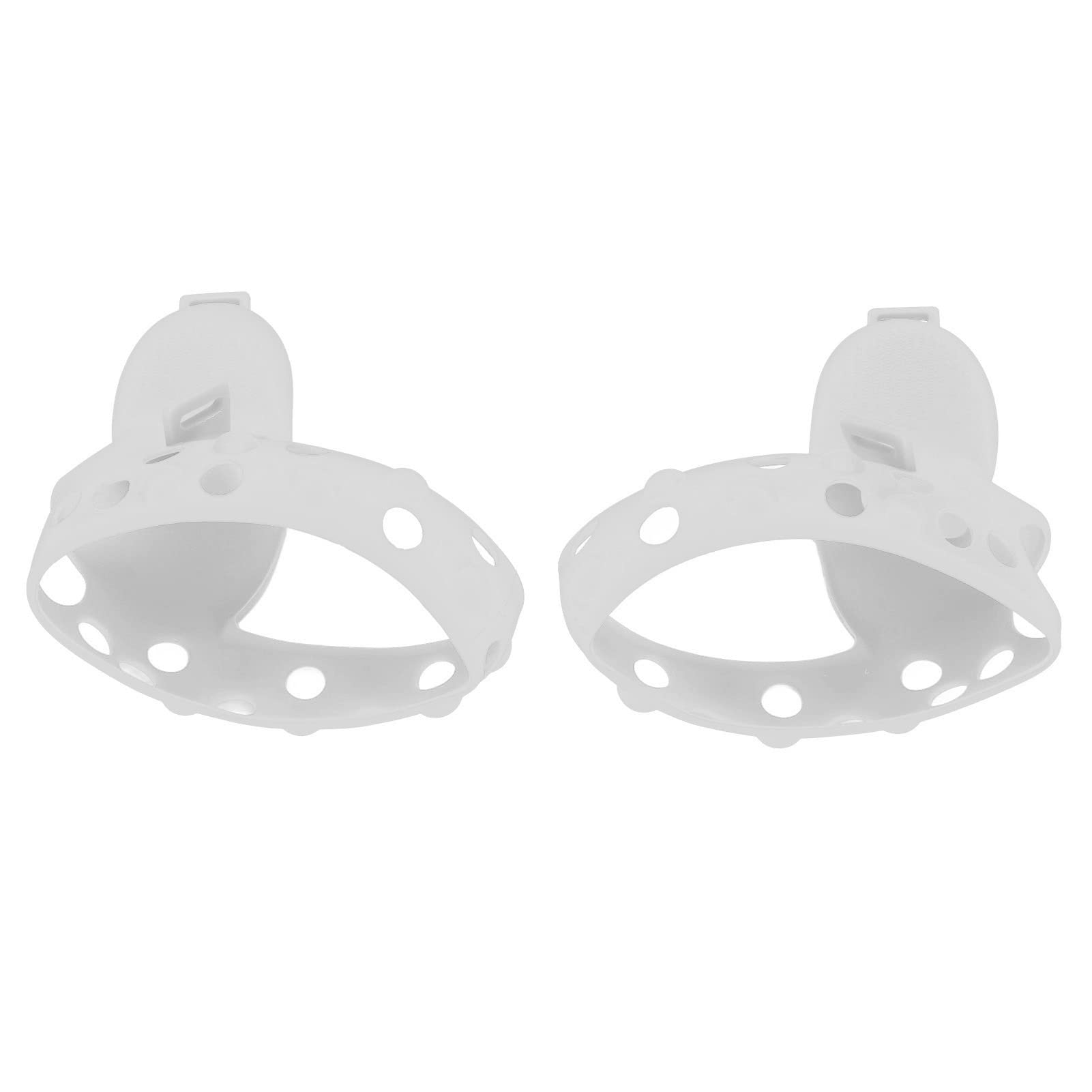 Zyyini VR Controller Grip Cover, Silicone VR Controller Handle Silicone Protective Cover with Adjustable Knuckle Strap,for Oculus Quest 2 Handle Controller(Grey)