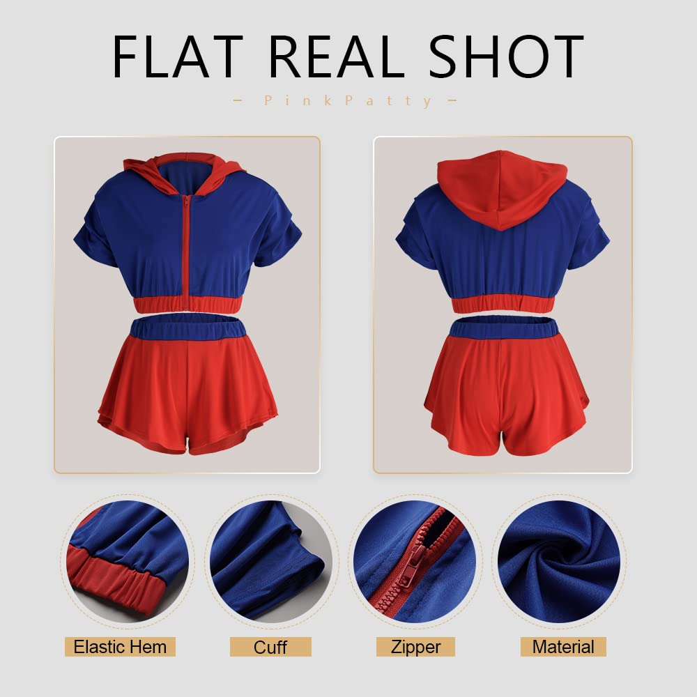 Womens Short Sleeve 2 Piece Crop Top & Lounge Shorts Tracksuits Yoga Outfits