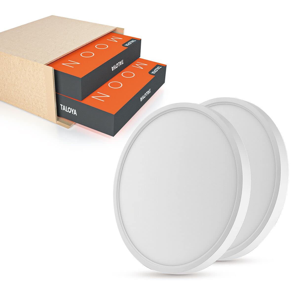 TALOYA 2 Pack 12 Inch LED Flush Mount Ceiling Light Fixture for Living Room Basement Closet Hallway Laundry Room Porch,20W Equivs to 200W 3000k/4000k/6500k