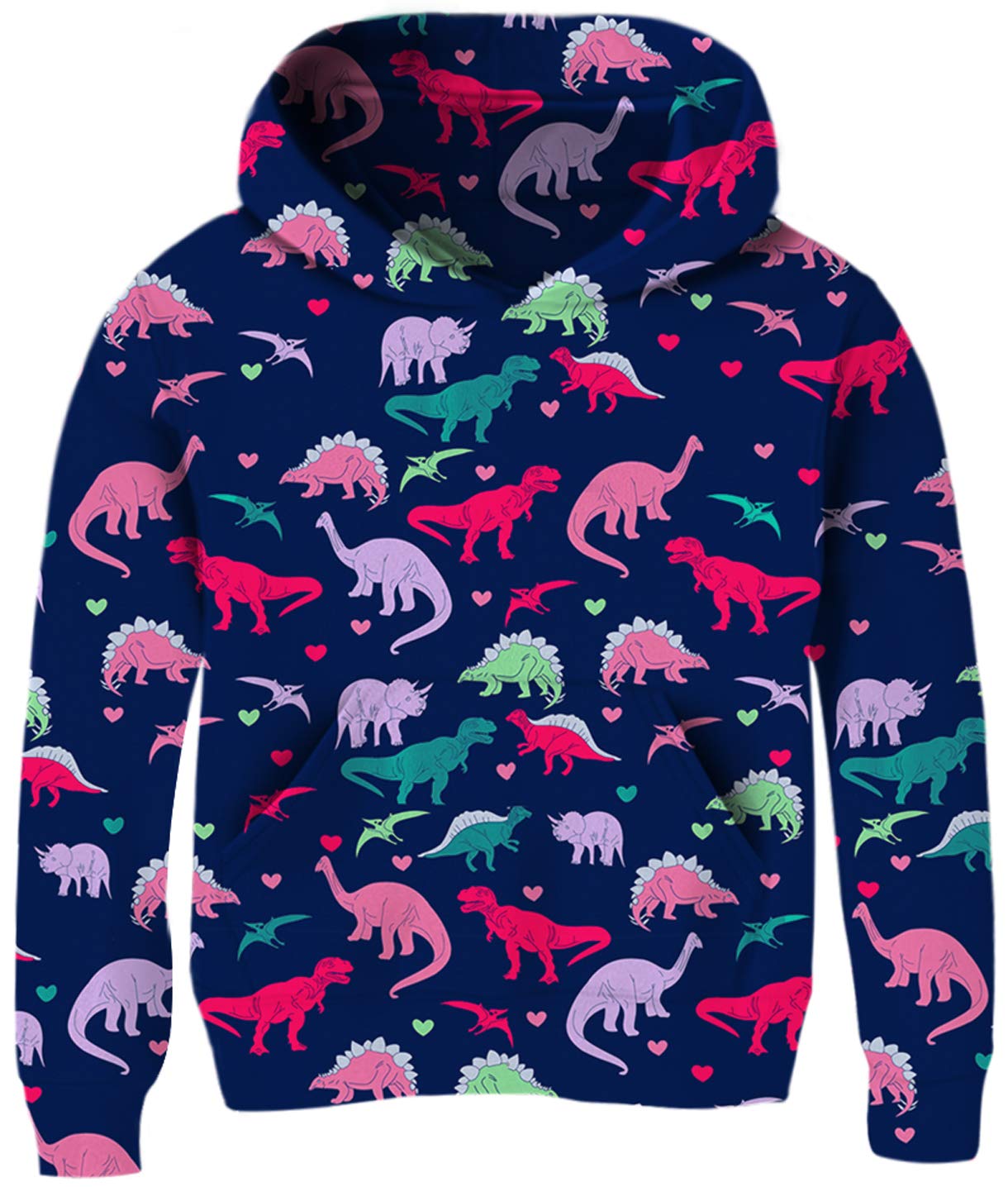Toddlers Girl Dinosaur Sweaters Hoodies 3D Printed Colorful Animal Zoo Hooys Pullover Sweatshirts sOFT Comfy Stretch Long Sleeve Baby Kids Children Outfits for Little Boy Size 4 5 6 Years Old Clothing