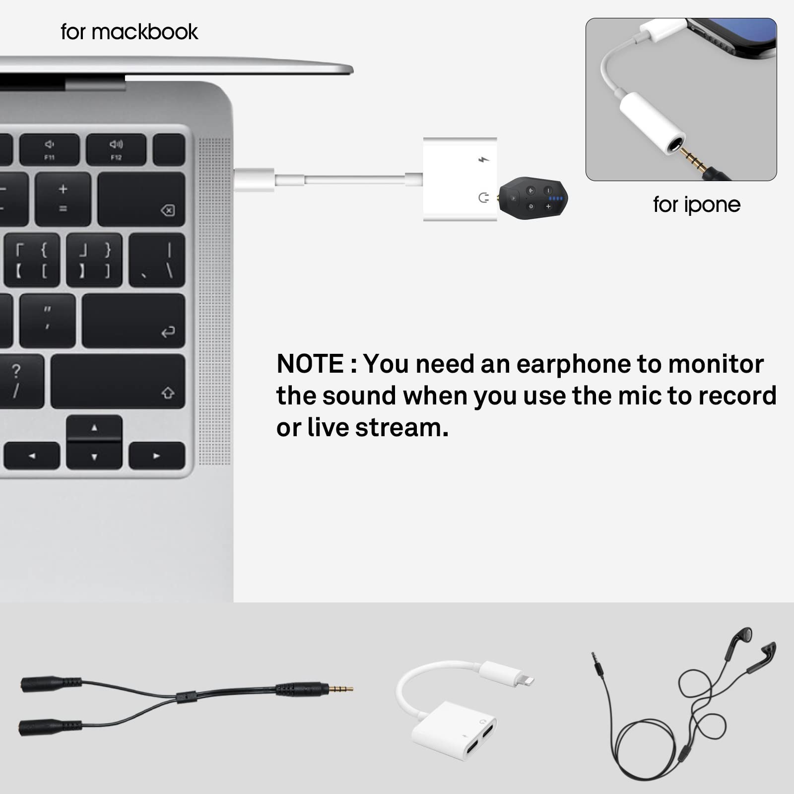 WinBridge Wireless Lavalier Microphone, Wireless Lapel Microphone Wireless Mic Headset Fitness Microphone for Smartphone, Camera, Voice Amplifier, PA Speaker, Teaching, RecordingU7