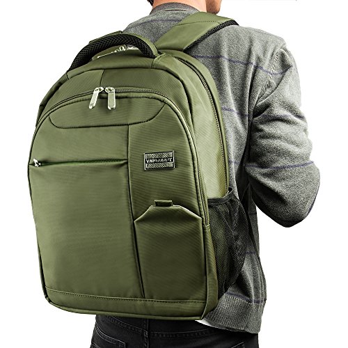 Vangoddy Germini 15.6 Inch Laptop Backpack Casual Daypack for Acer Aspire, Chromebook 15, Asus Aspire E5, ROG, Razer Blade, Toshiba Satellite, Tecra Series 14 inch 15.6 inch Laptop, Olive Green