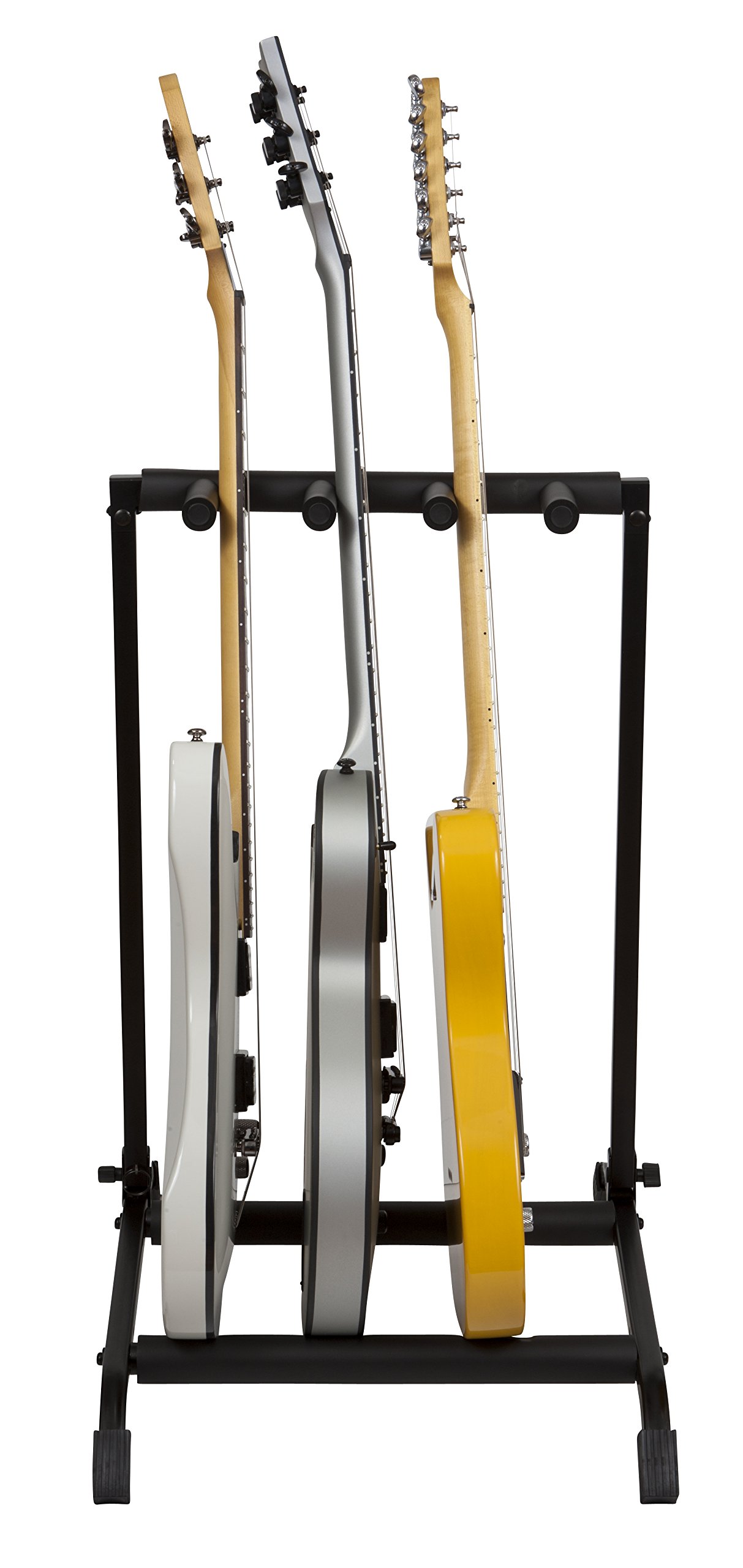 Rok-It Multi Guitar Stand Rack with Folding Design; Holds up to 3 Electric or Acoustic Guitars (RI-GTR-RACK3)