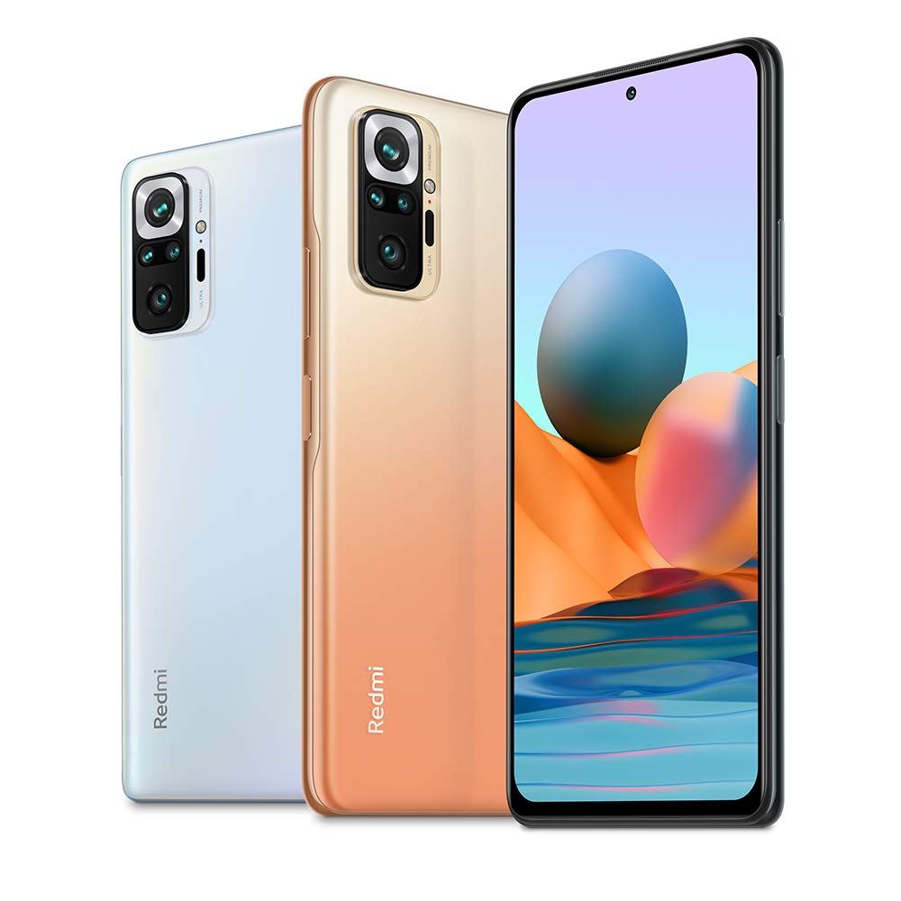 Xiaomi Redmi Note 10 Pro 64GB Dual SIM, GSM Unlocked, (CDMA Verizon/Sprint Not Supported) Smartphone International Version No Warranty (Glacier Blue)