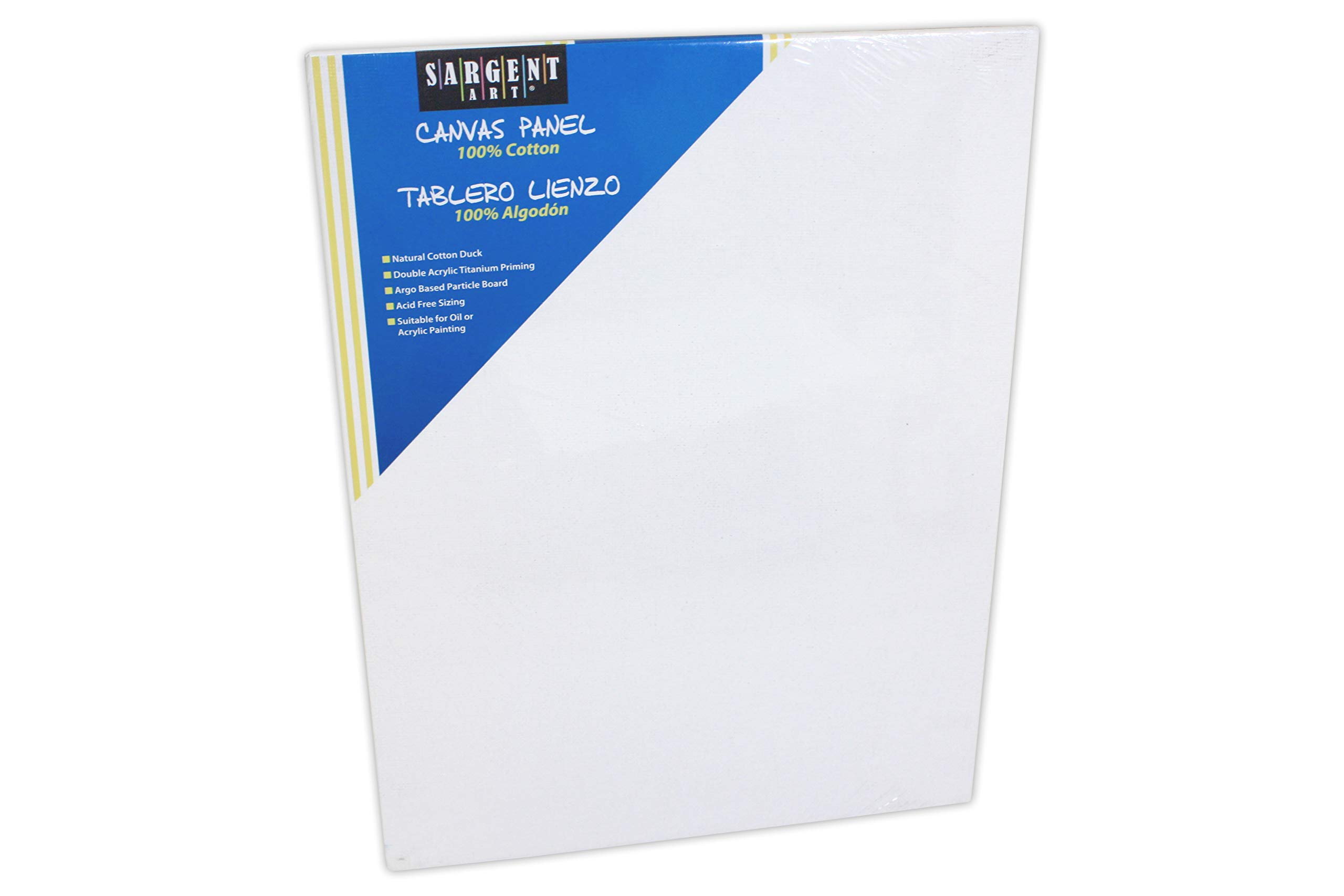 Sargent Art 90-3010 18x24-Inch Canvas Panel, 100% Cotton