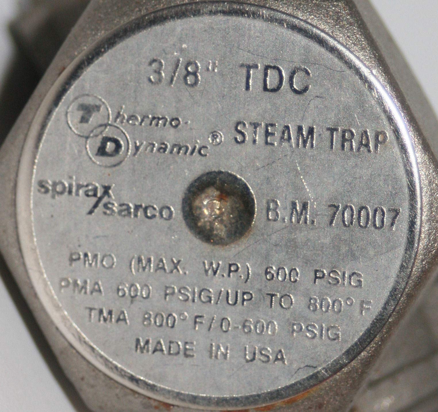 Spirax Sarco TDC 3/8" FNPT Thermo Dynamic Steam Trap (3.5 to 600 Psi)