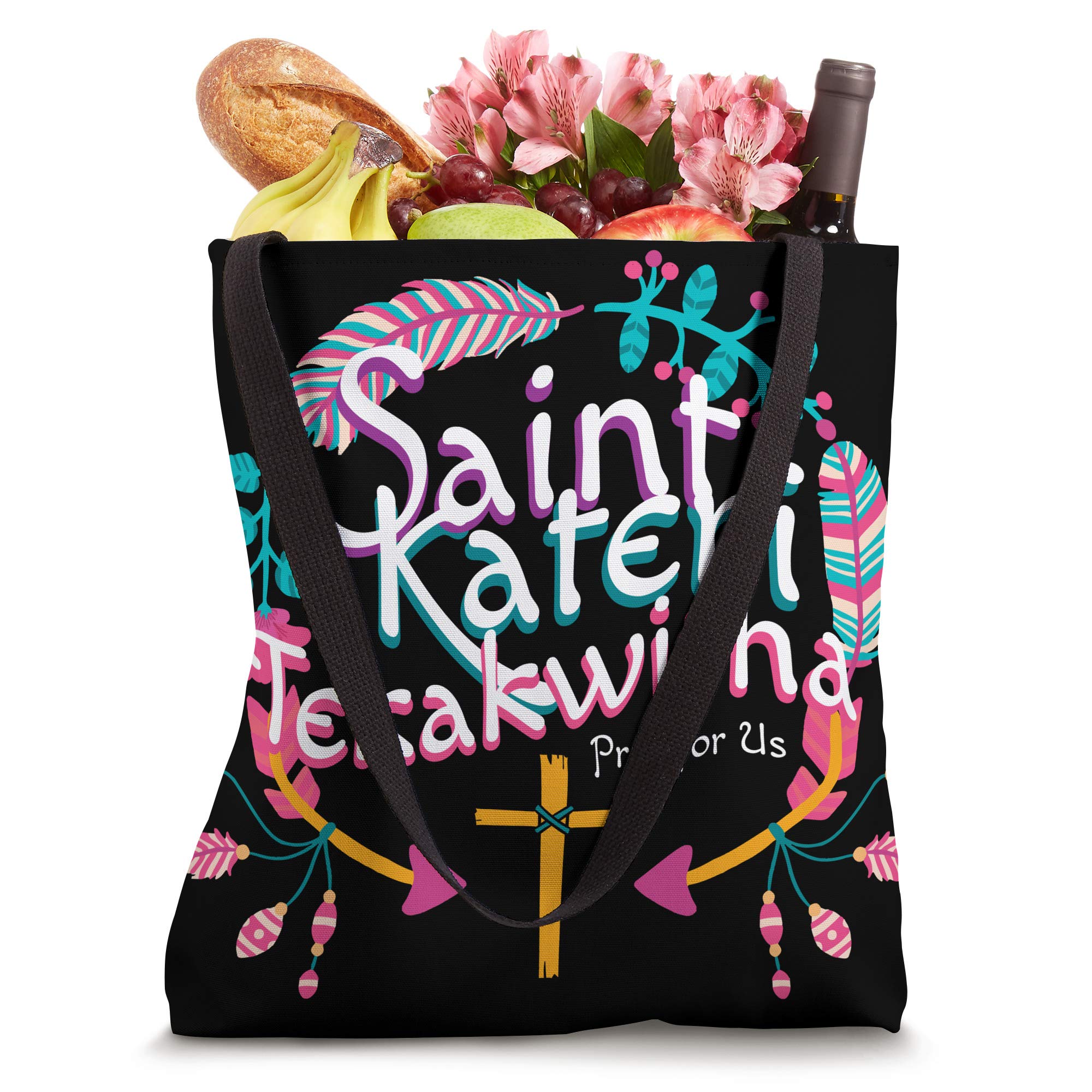St Kateri Tekakwitha Lily of the Mohawks Catholic Saint Tote Bag