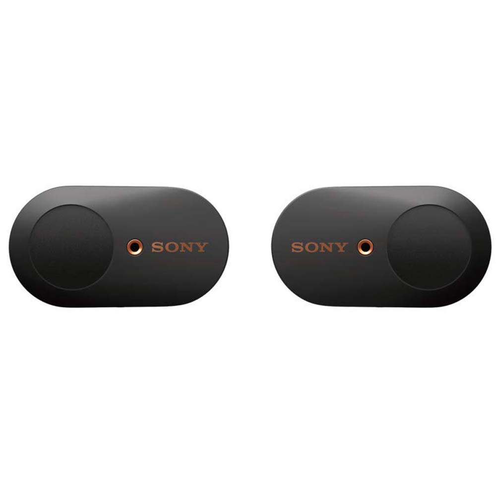 Sony WF-1000XM3 Truly Wireless Earbuds Headphones with Industry-Leading Noise Cancellation - Black WF-1000XM3/B with Charging Case Bundle Including Deco Gear Portable Charger + Headphone Cloth