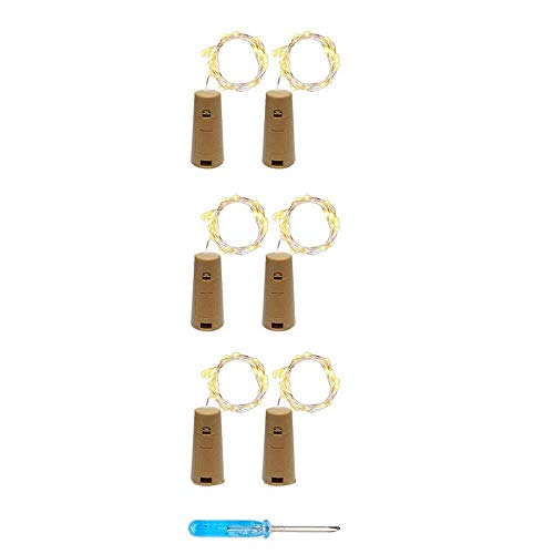 String Lights Battery Operated on A Timer String Wine Wire Fairy Lights Micro Bottles Fairy Pcs Copper Lights Decor 6 LED Light Led Christmas Lights Indoor