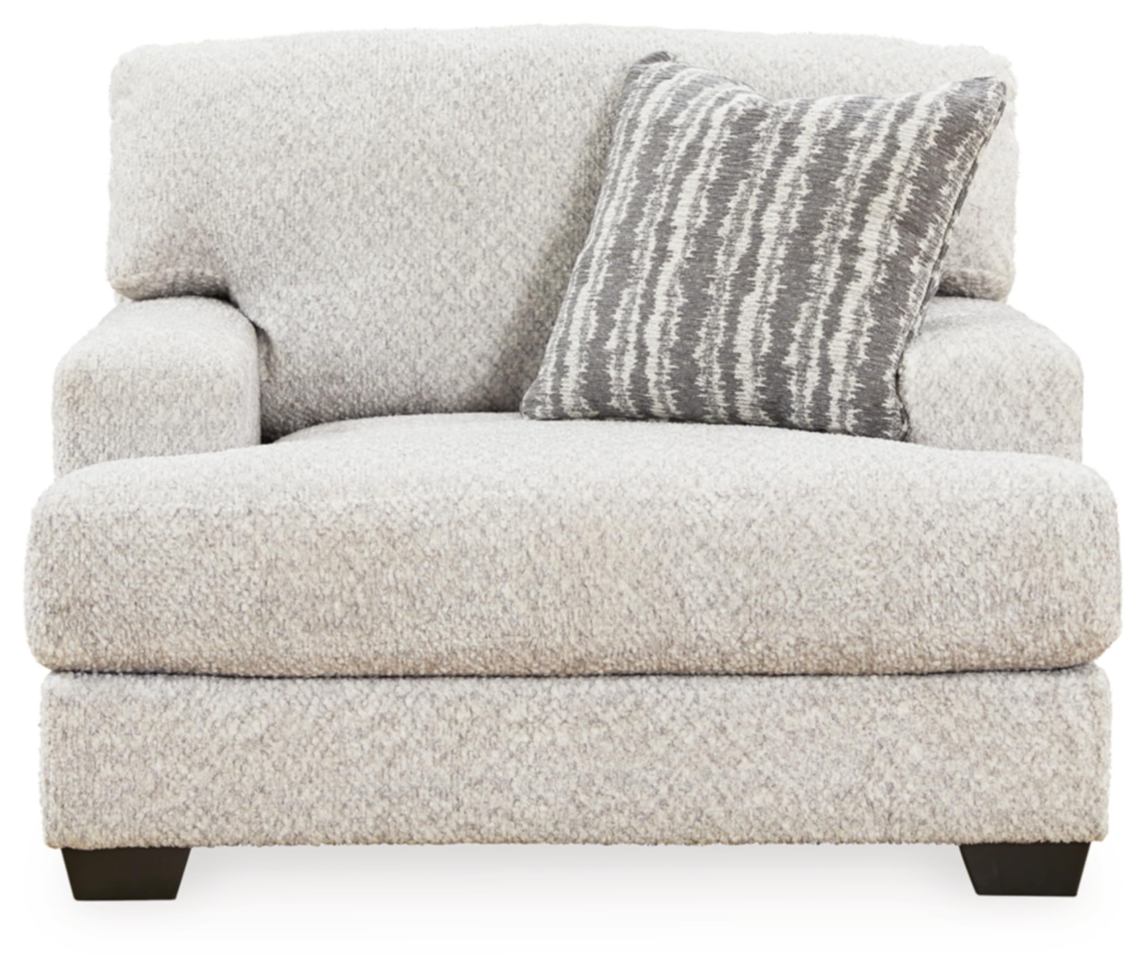 Signature Design by Ashley Brebryan Coastal Upholstered Oversized Chair with 1 Accent Pillow, Beige