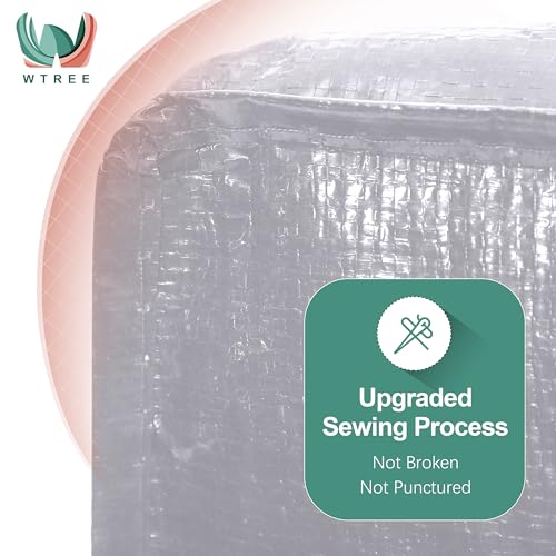 WTREE Heavy Duty Moving Bags, Extra Large Storage Totes W/Backpack Straps Strong Handles & Zippers, Alternative to Moving Boxes, Moving Supplies for Dorm Room Essentials (Silver, 8 Pack)