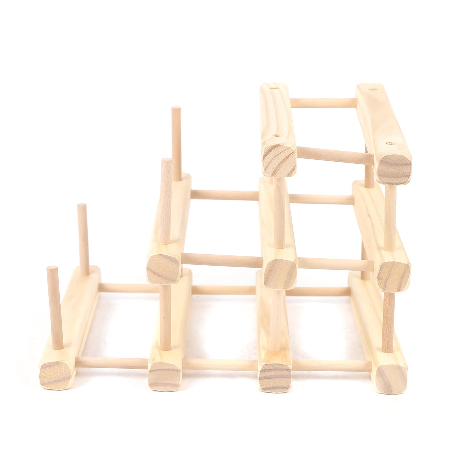 VPABES 20 Bottles Wine Rack Holder, Floor Table Standing Solid Wood Wine Rack, DIY Stackable Modular Wine Bottle Display Storage Organizer Shelf for Home Kitchen Restaurants