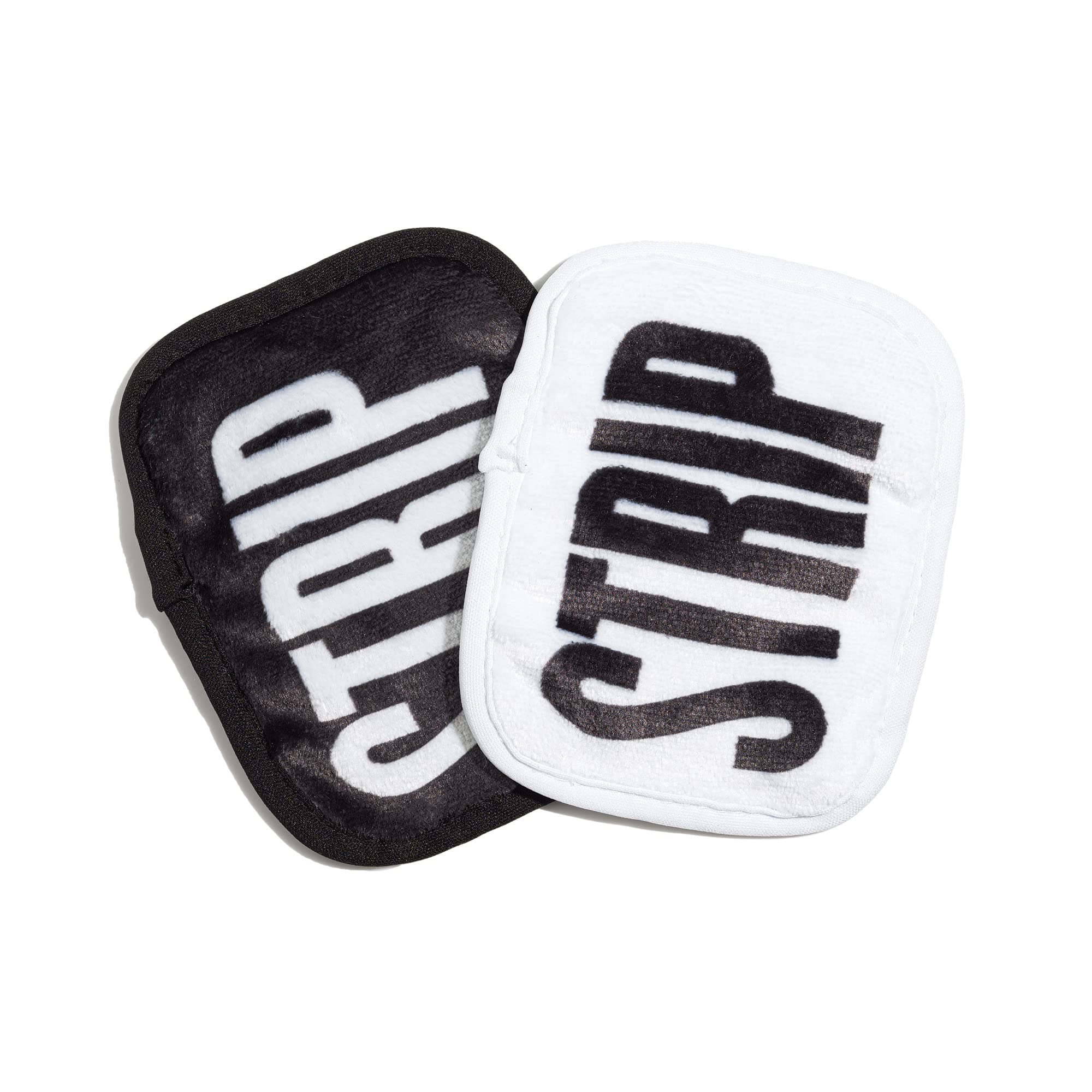 STRIP MAKEUP - Reusable Cleansing Wipes Black/White - - 2-sided, sustainable, washable microfiber cloths - Pack of 7