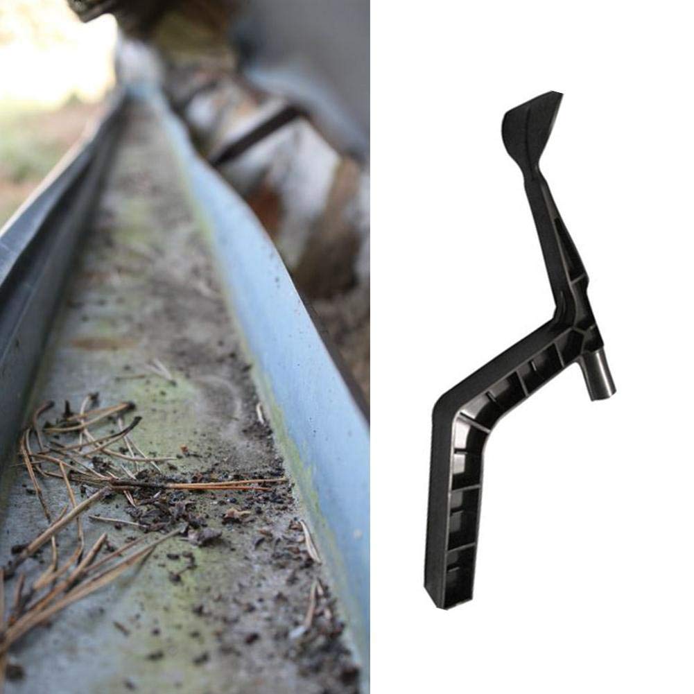 Roof Gutter Cleaning Tool, Gutters Cleaning Spoon and Scoop, Threaded Design Leaves Cleaning tools for Garden, Ditch, Villas, Townhouse, Sewer