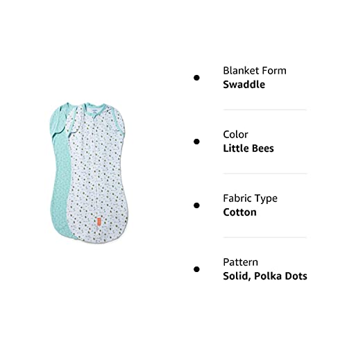 SwaddleMe Arms Free Convertible Pod – Size Extra Large, 6-9 Months, 2-Pack (Little Bees )