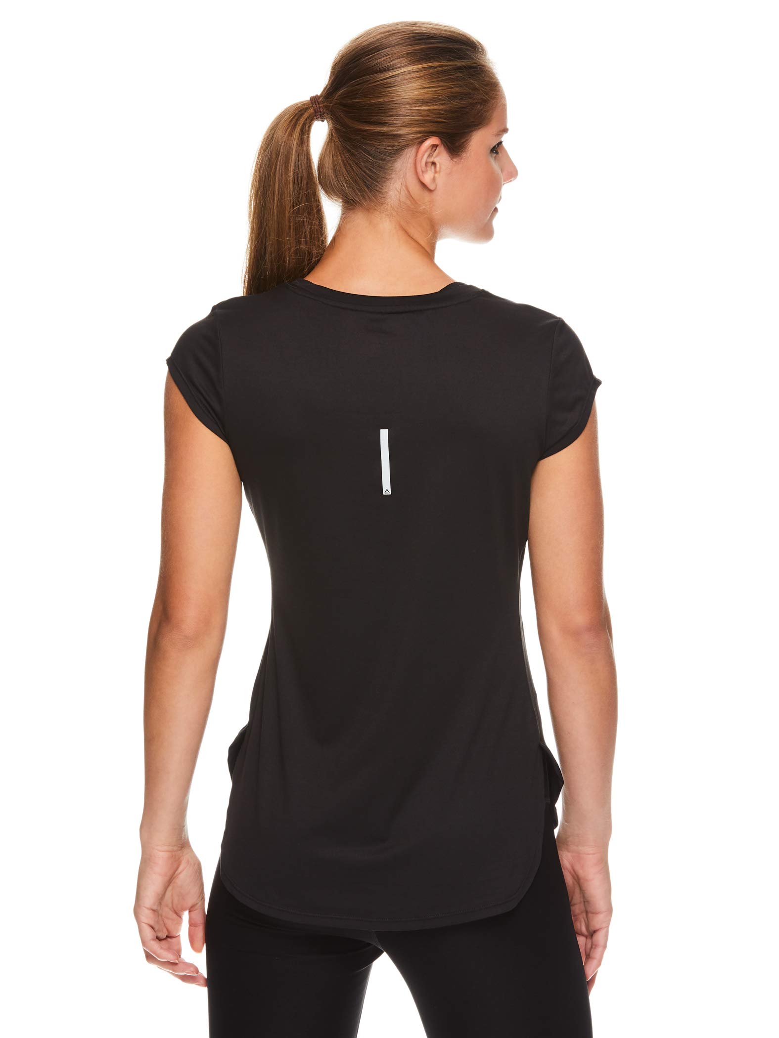 Reebok Women's Legend Running & Gym T-Shirt - Performance Short Sleeve Workout Clothes for Women - Legend Top Black Night, Medium