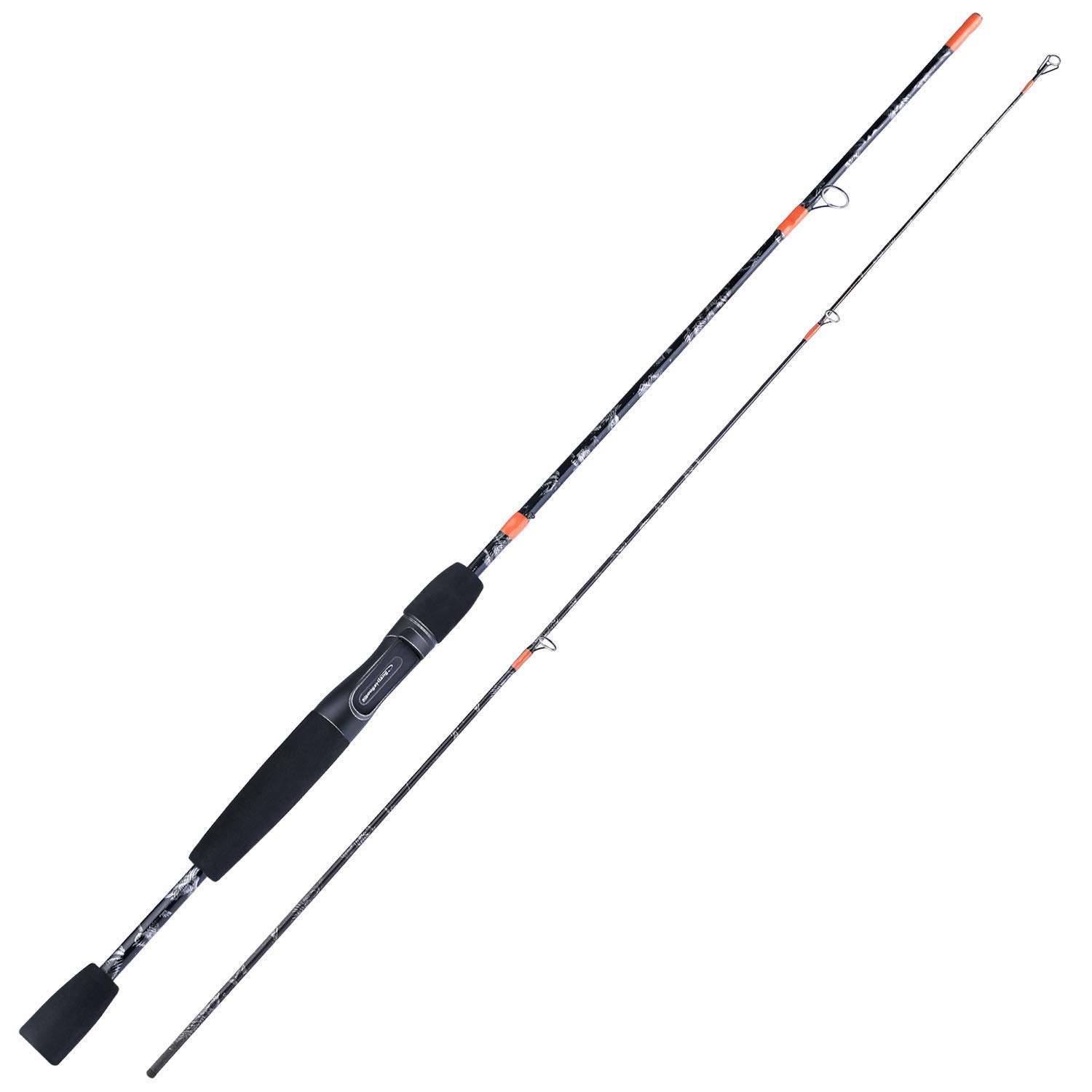 Sougayilang Spinning Rods and Casting Fishing Rods, 2 Piece Rod Composite Graphite and Glass Blanks, Stainless Steel Line Guides-5FT