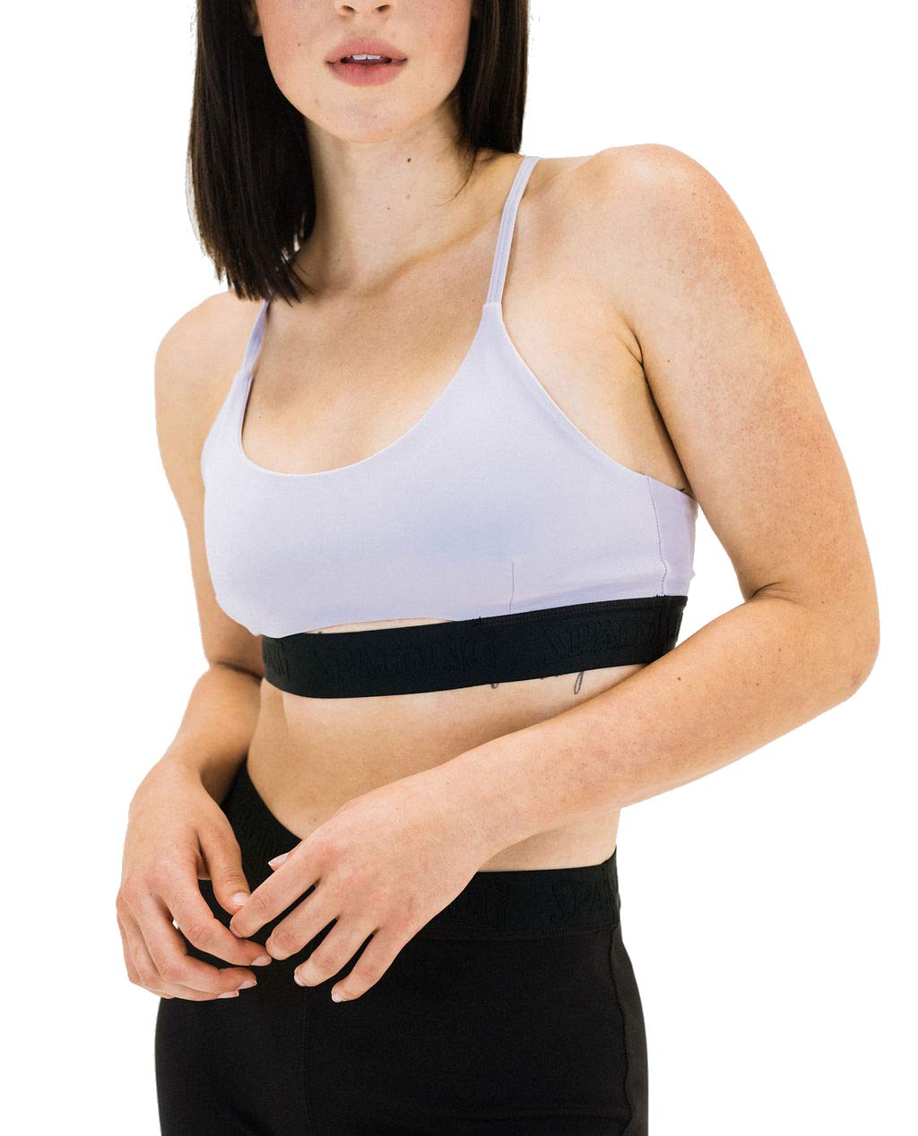 Spalding Women's Active Yoga Light Support Sports Bra Blue Lilac