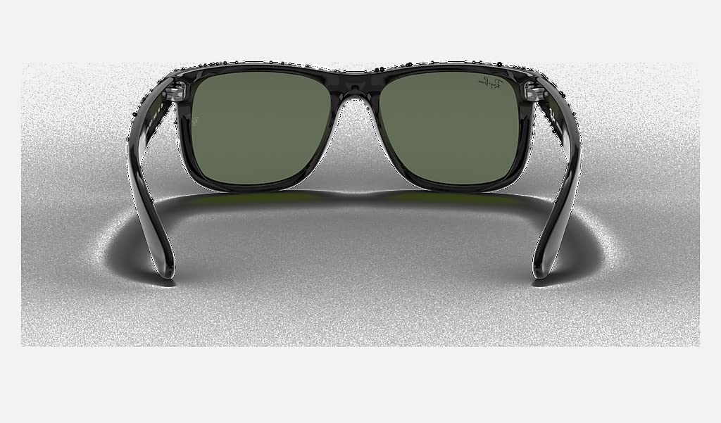 Ray Ban RB4165 JUSTIN 601/71 55M Black/Green Sunglasses For Men For Women
