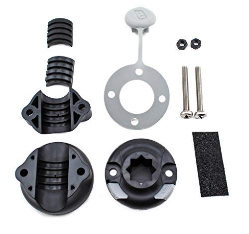 RAILBLAZA Kayak RailMount for 19-25mm (.75-1in) Round or Square Rails with Self-Adhesive Grip Tape for Easy Installation, (Black)